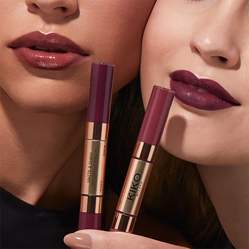 روج كيكو السائل 2 في 1 Kiko matte & shiny duo liquid lip colour - بنات حوا